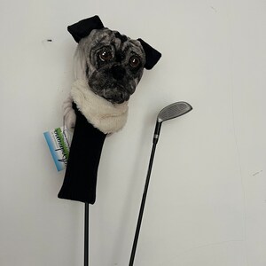Custom Made GOLF Headcover -PUG Portrait , Golf Gift , Dog PET Portrait ...