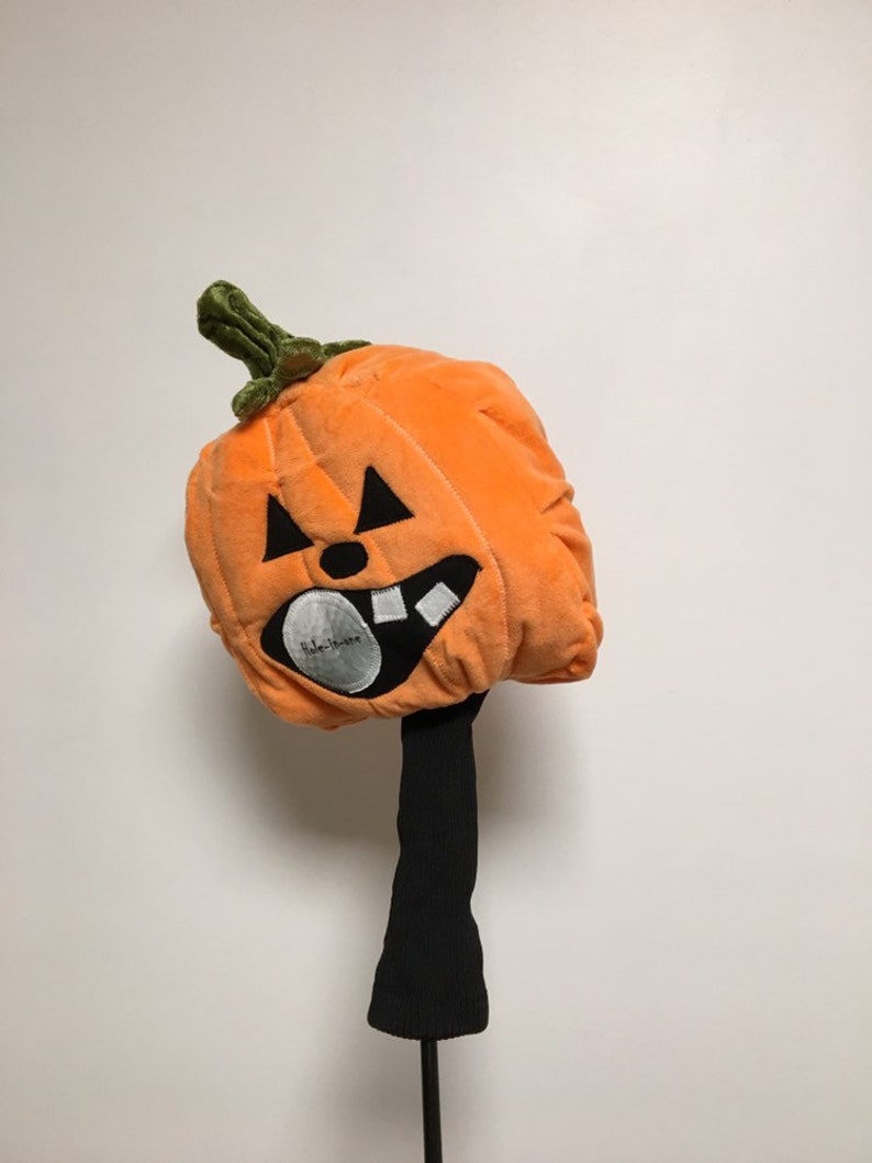 Halloween Pumpkin GOLF Club headcover fun golfing gift | Etsy