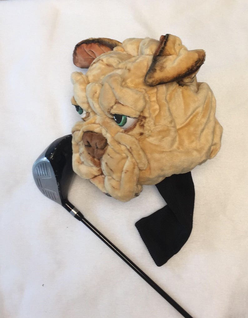 Golf Club Headcover custom DOG Portrait Bulldog golfer Gift - Etsy