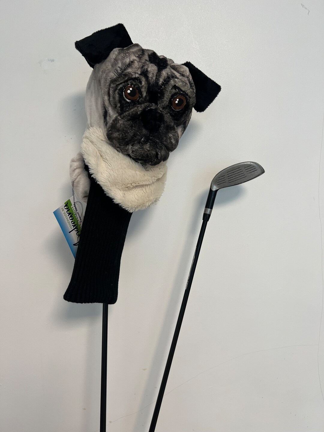 Custom Made GOLF Headcover -PUG Portrait , Golf Gift , Dog PET Portrait ...