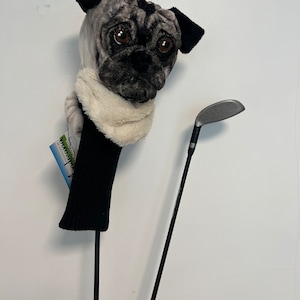 Custom Made GOLF Headcover -PUG Portrait , Golf Gift , Dog PET Portrait ...