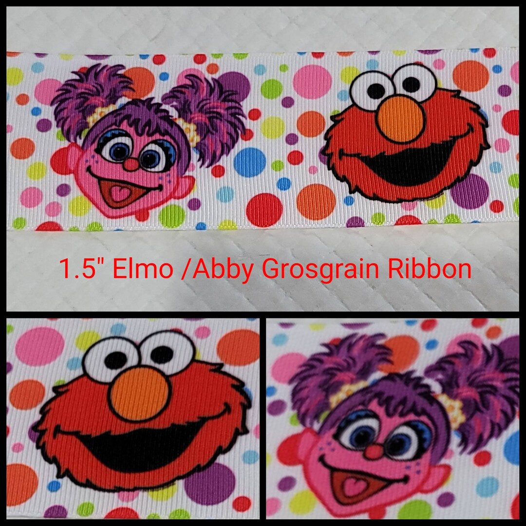 1.5 Elmo Abby Grosgrain Ribbon Sold by 1 or 5 Yard Increments 3 Colors ...