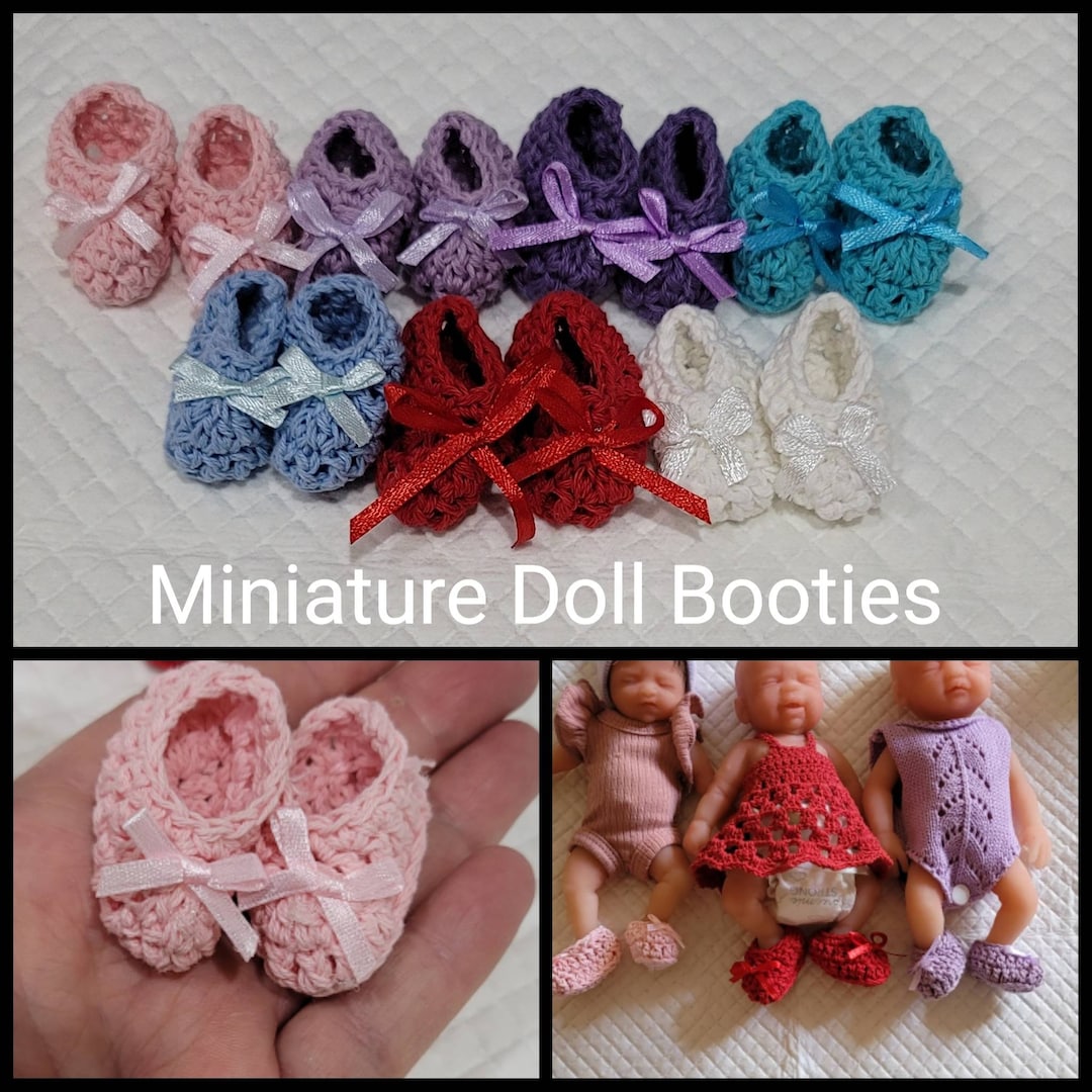 Miniature Booties Sold Seperatly (several Colors &sizes) Dolls Not ...