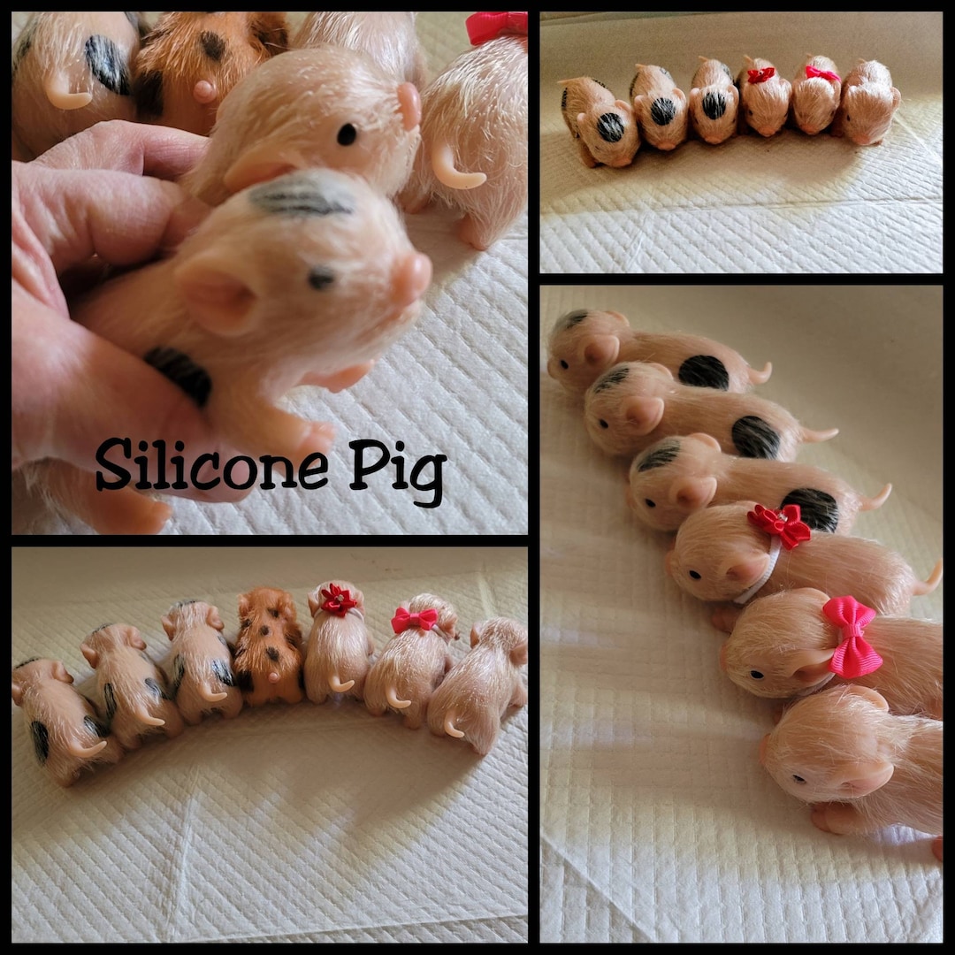 Full Silicone Miniature Piglet Named Pickles sold Seperatly - Etsy
