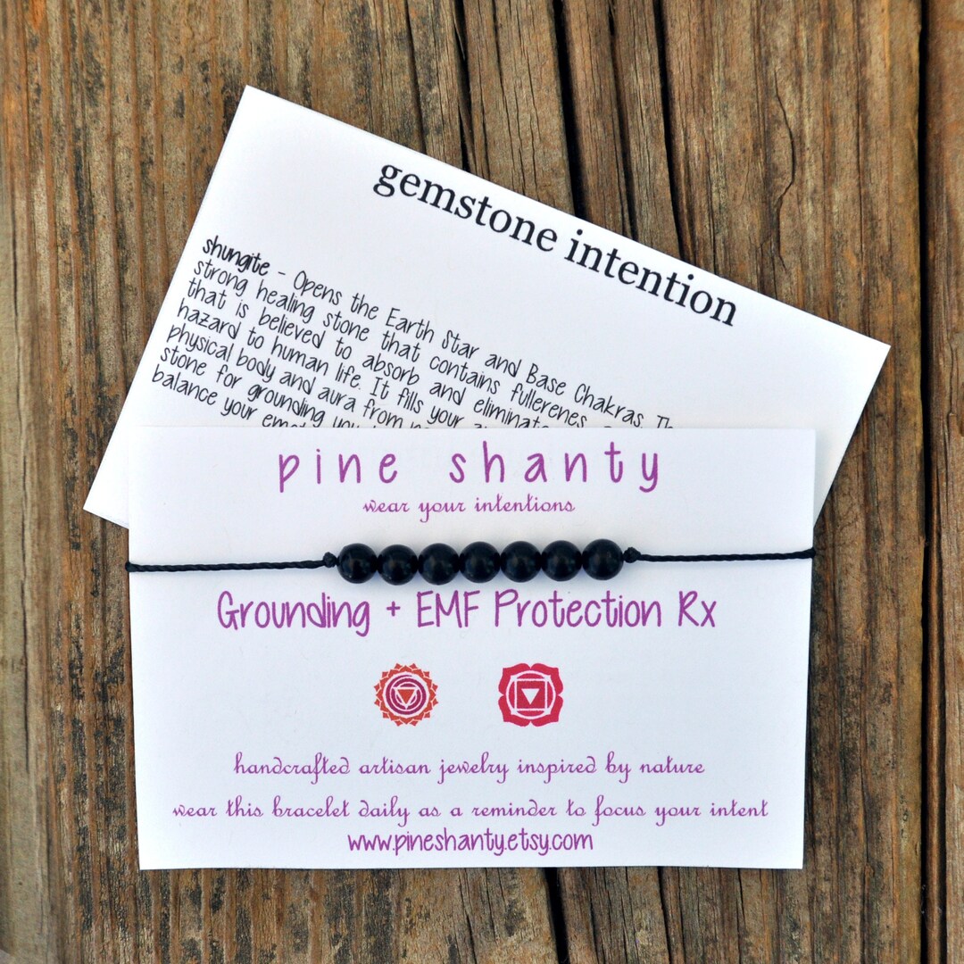 EMF Protection + Grounding Bracelet | Shungite Bracelet | Earth Star ...