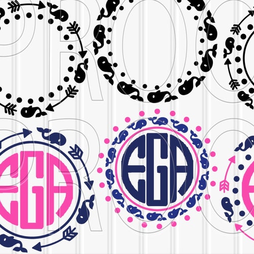 Monogram SVG Files Set of 3 Shapes-svg & PNG. Commercial Use | Etsy