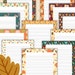 Lined Border Paper Printable Paper Set-png Pdf-8.5x11-fall Border Paper ...
