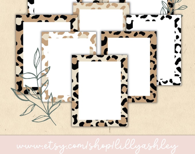 Border Paper Pack of 10PDF & PNG Files8.5x11 Downloadable Paper ...