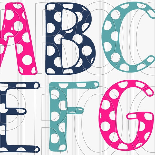 Monogram SVG Letter Set Uppercase A-Z Cutting Files | Etsy