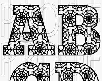 Spider Web Letters - Etsy