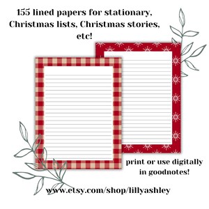 Christmas Borders Bundle of Lined Printable Paper With Borders 8.5x11 ...
