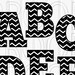 Chevron Letter SVG Cut File Set of 26-uppercase Letters A-Z and Solid ...