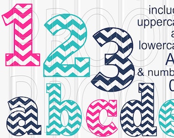 Chevron Numbers Svg | Etsy