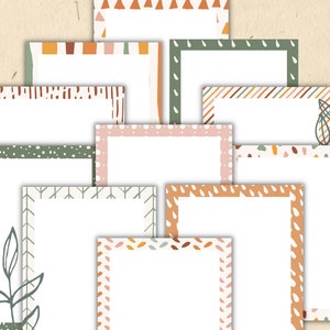 Border Paper Printable Pack of 12--PDF & PNG Files--8.5x11 Computer ...