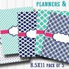 Paper With Borders Pack of 10--PDF & PNG Files--8.5x11 Letter ...