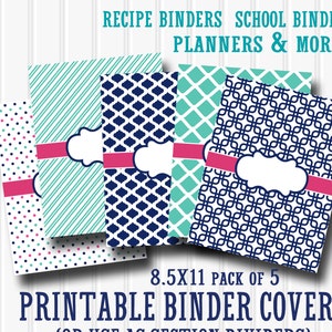 Binder Cover Printable Pages for Binder Notebooks Digital Notebooks ...