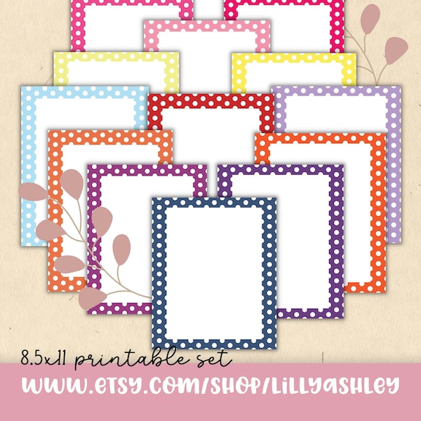 Polka Dot Border - Etsy