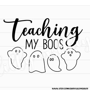 Teaching My Boos SVG Teacher Halloween SVG & Png Design Halloween ...