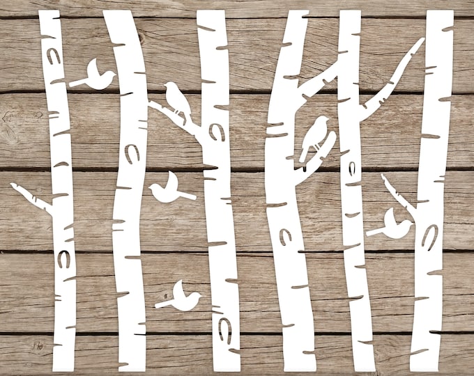 Birch Tree SVG Cut File Svg/png Formats. Birch Tree Clipart Black and ...
