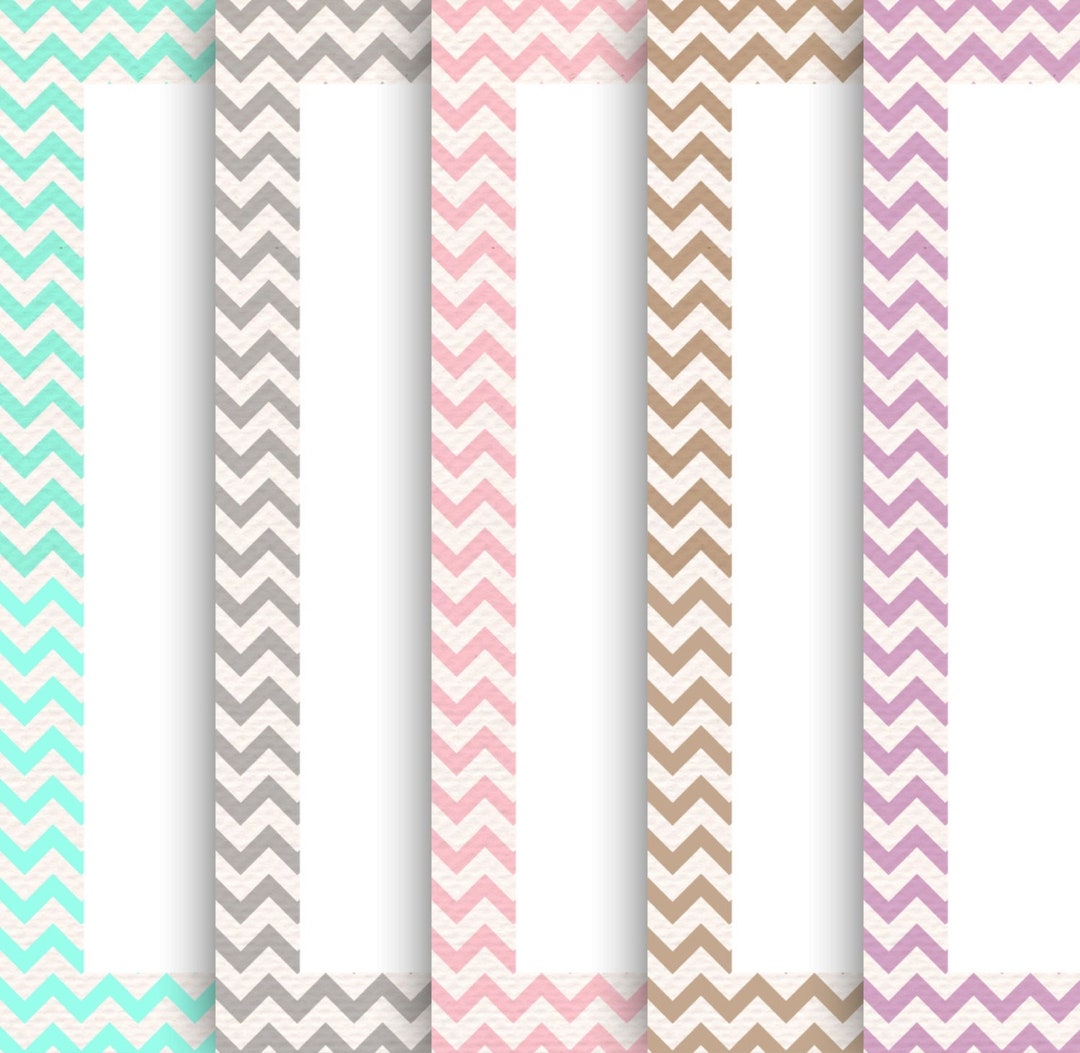 Printable Paper Pack of 5 Border Papers--8.5x11 JPG Bordered Paper ...