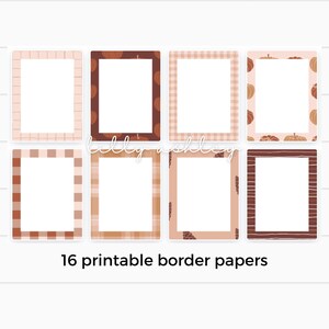 Border Paper Printable Paper Set--png Pdf-fall Border Classroom Borders ...