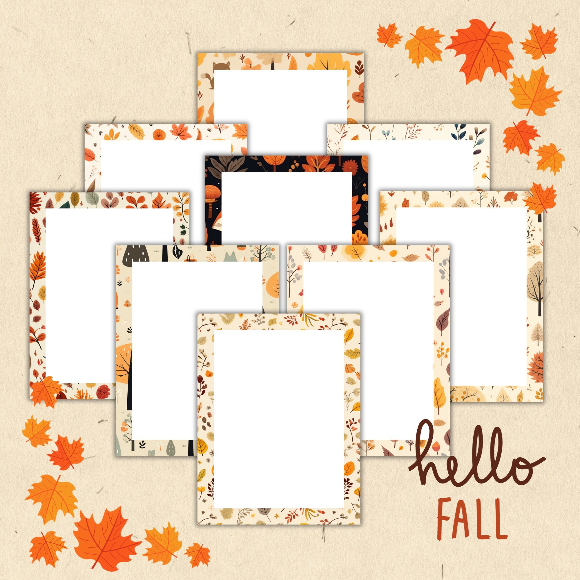 Fall Leaf Page Border