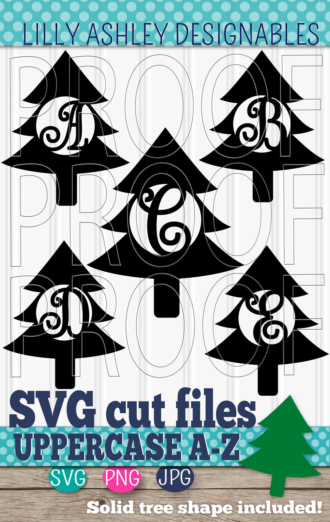 Woodland Tree SVG Letter Cut File Set 261-uppercase Letters | Etsy