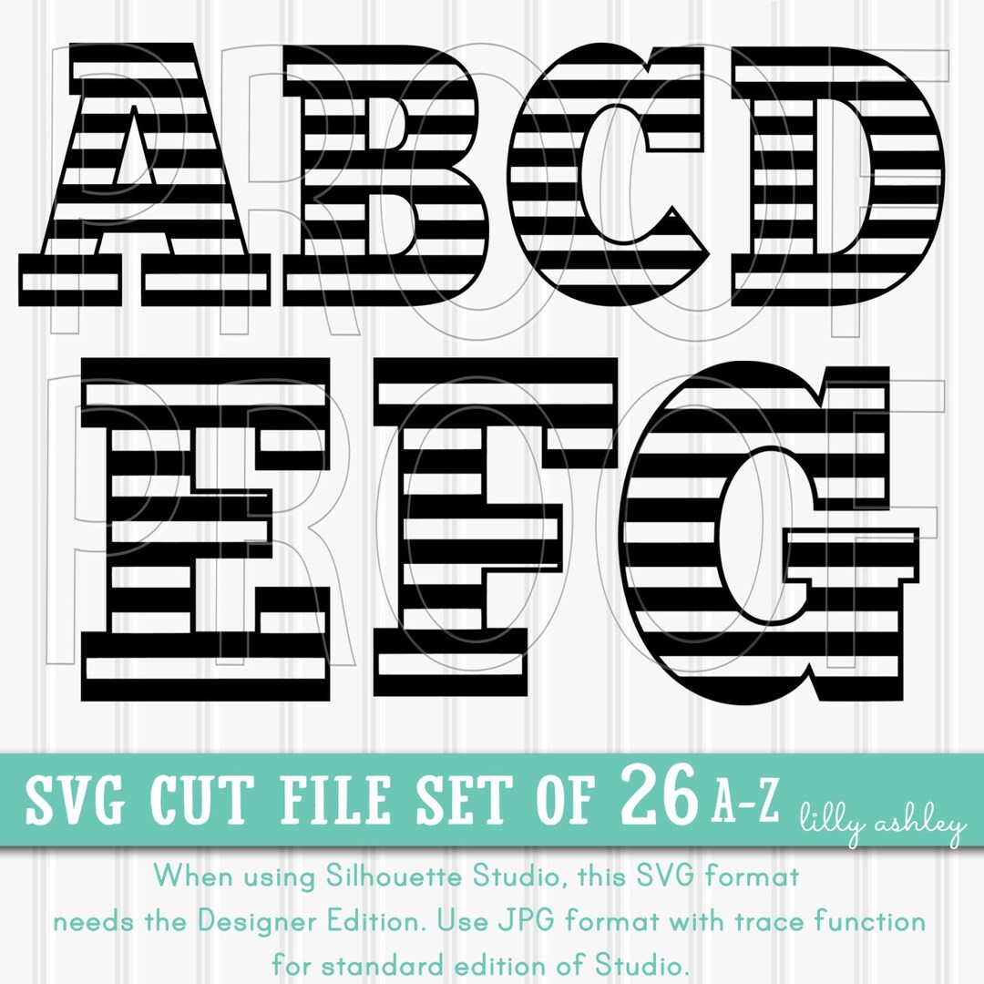 Letter SVG Files Set of 26--includes A Through Z Uppercase! SVG PNG ...