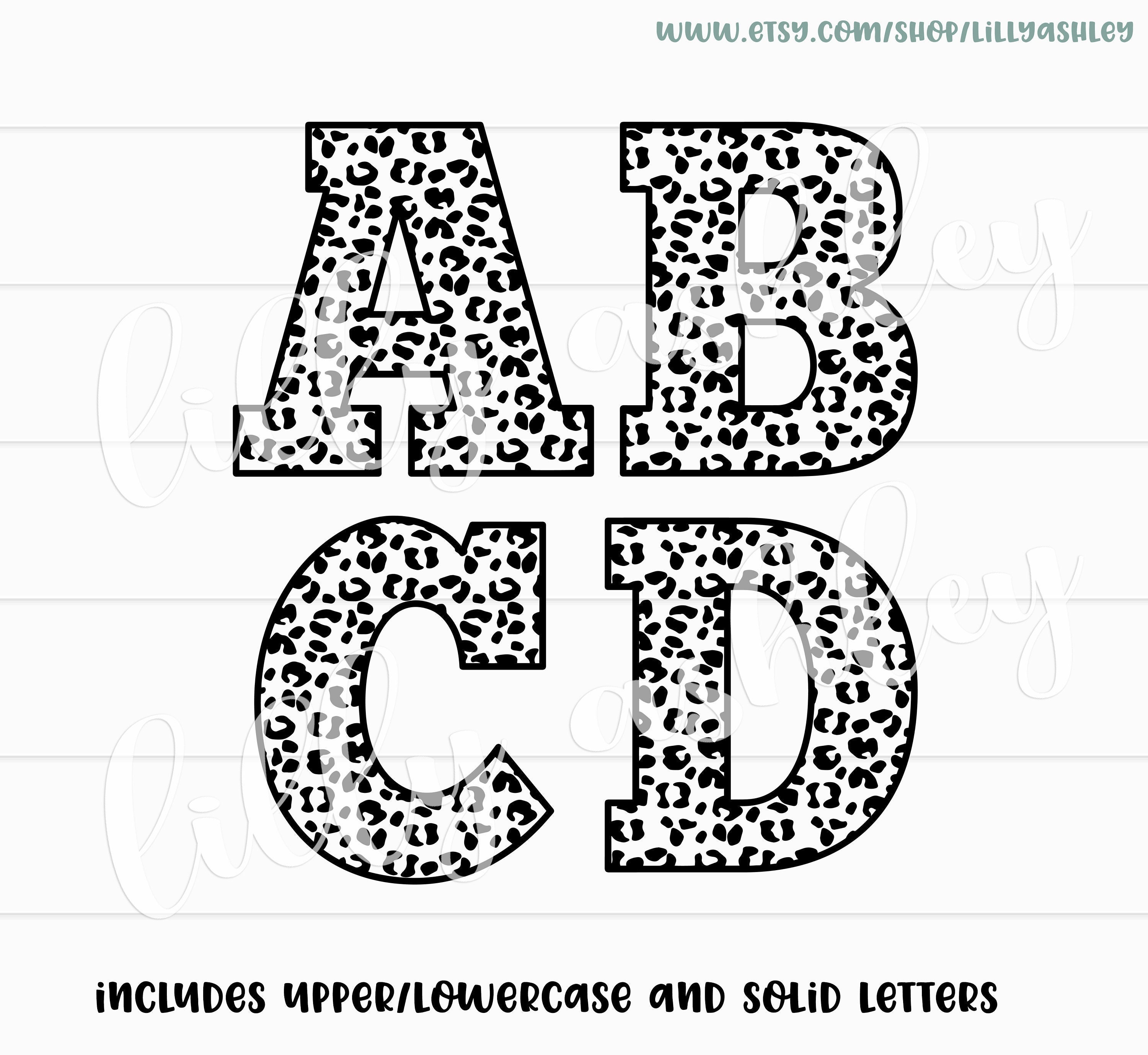 Leopard Letters SVG Set-upper and Lower Letters A-Z Cheetah - Etsy