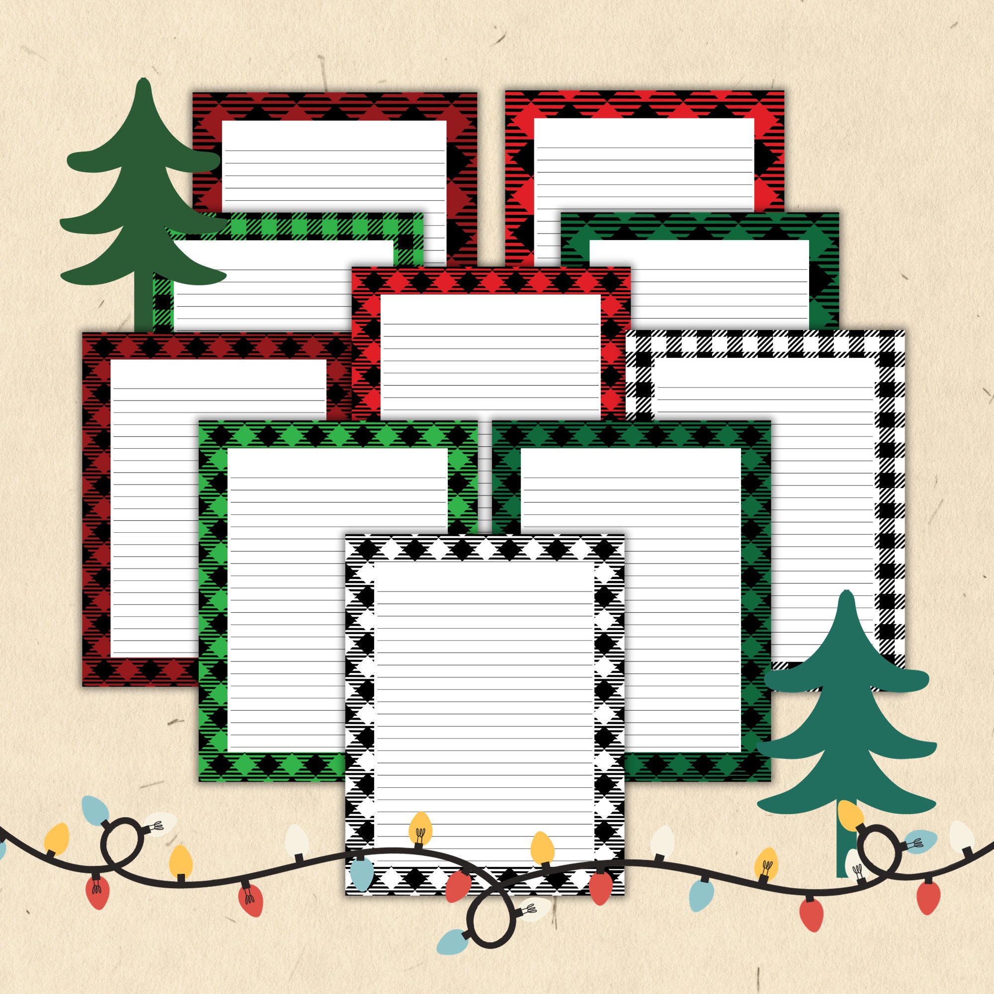 Lined Printable Paper With Borders Pack of 20-8.5x11-png Printable ...