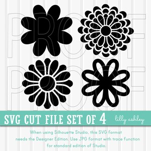 SVG Files Set of 4 Cut Files Includes Svg/jpg Formats. Commercial Use ...