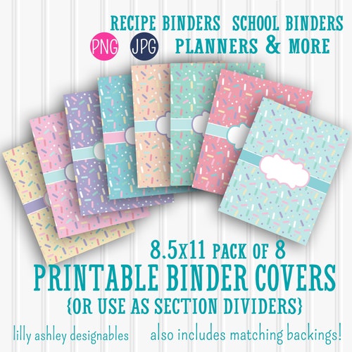 Digital Notebook Covers SET 8.5X11-JPG and PNG no Editable - Etsy