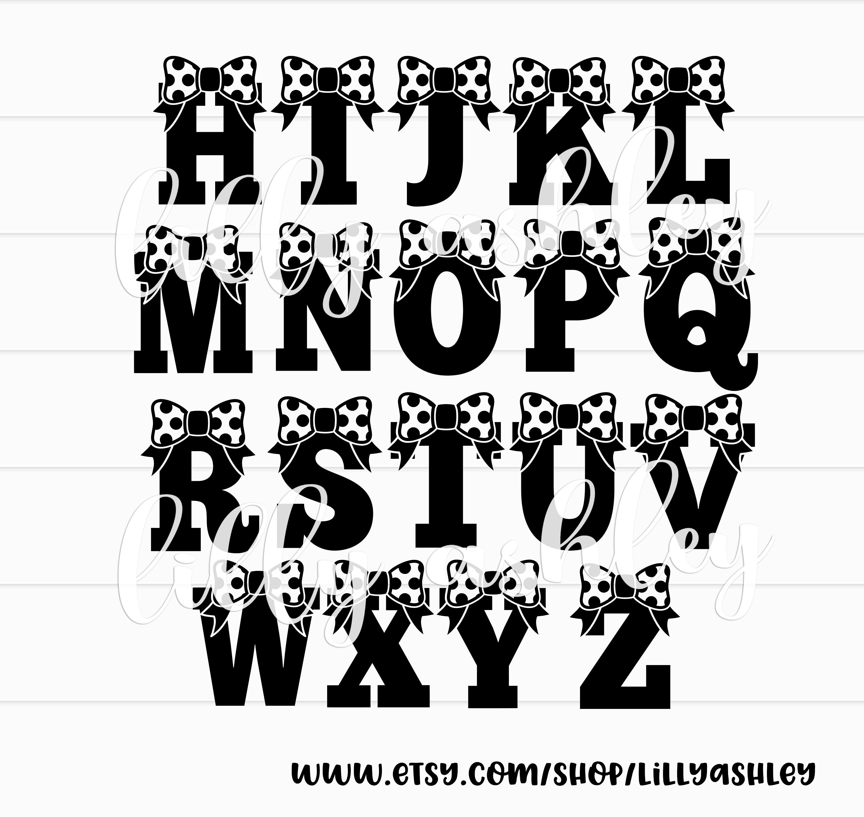 Cheer SVG Bow Letter Set A-Z. Svg & Png Formats. Cheer Bow Svg - Etsy ...