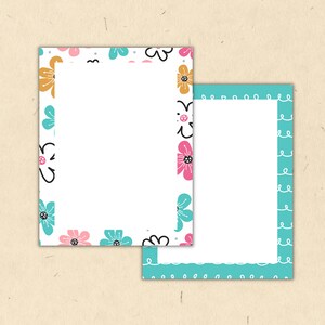 Paper With Borders Pack of 10--PDF & PNG Files--8.5x11 Letter ...