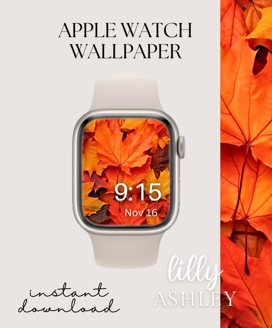 Fall Apple Watch Face | Festive Autumn Smartwatch Background | Autumn ...