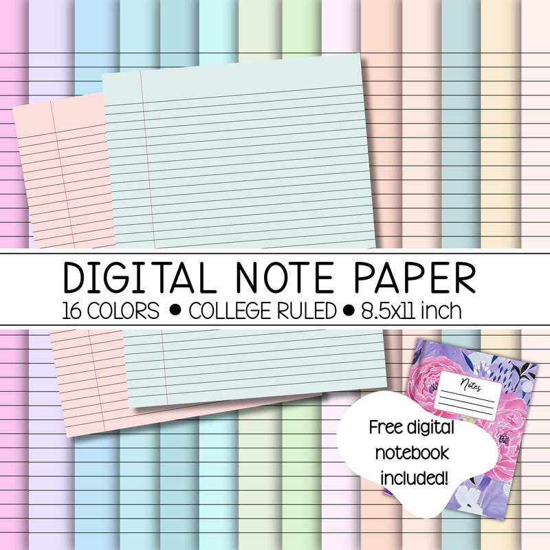 College Ruled Notebook - Etsy