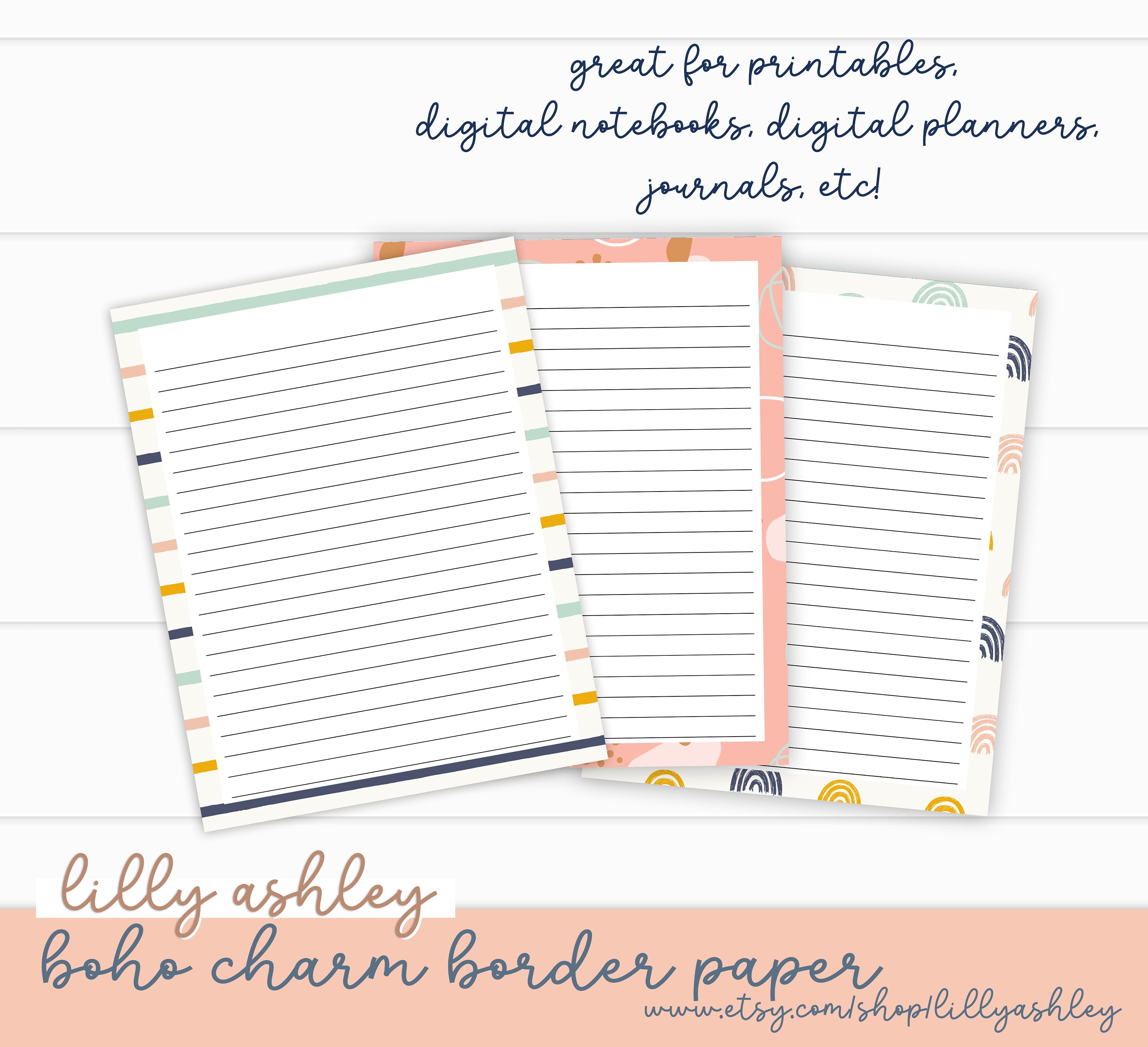 Lined Paper Pack of 20PDF PNG Files-8.5x11 Downloadable - Etsy UK