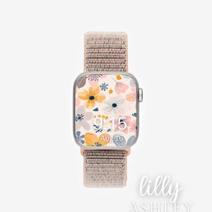 Floral Apple Watch Face, Watch Background, Womens Apple Watch Wallpaper ...