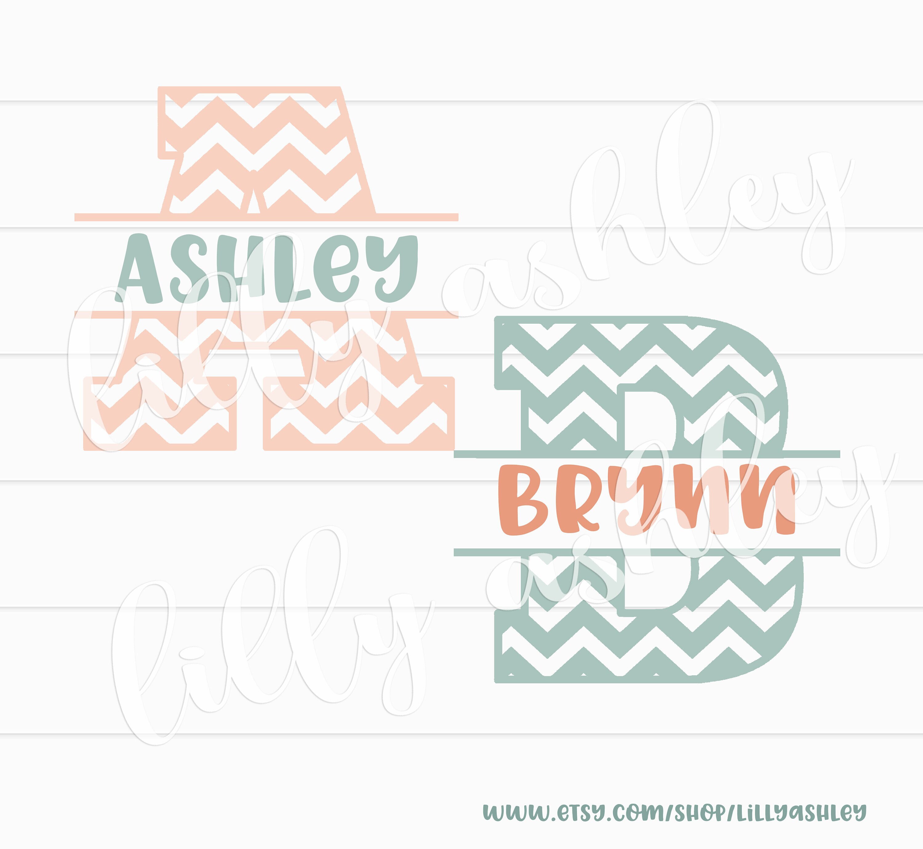 Chevron Split Letter Alphabet