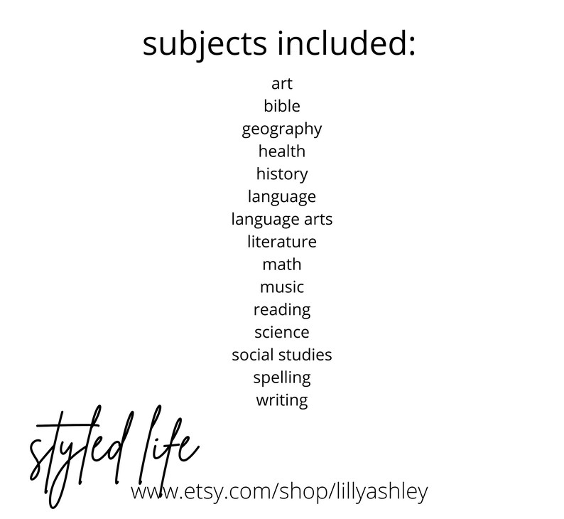 School Subject Binder Cover Printable SET 8.5x11 PDF Covers - Etsy