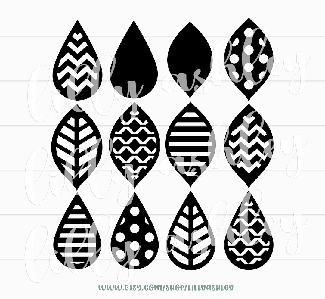 Teardrop SVG Files & PNG Files Set of 12 Teardrop Leaf Svg Svgs ...
