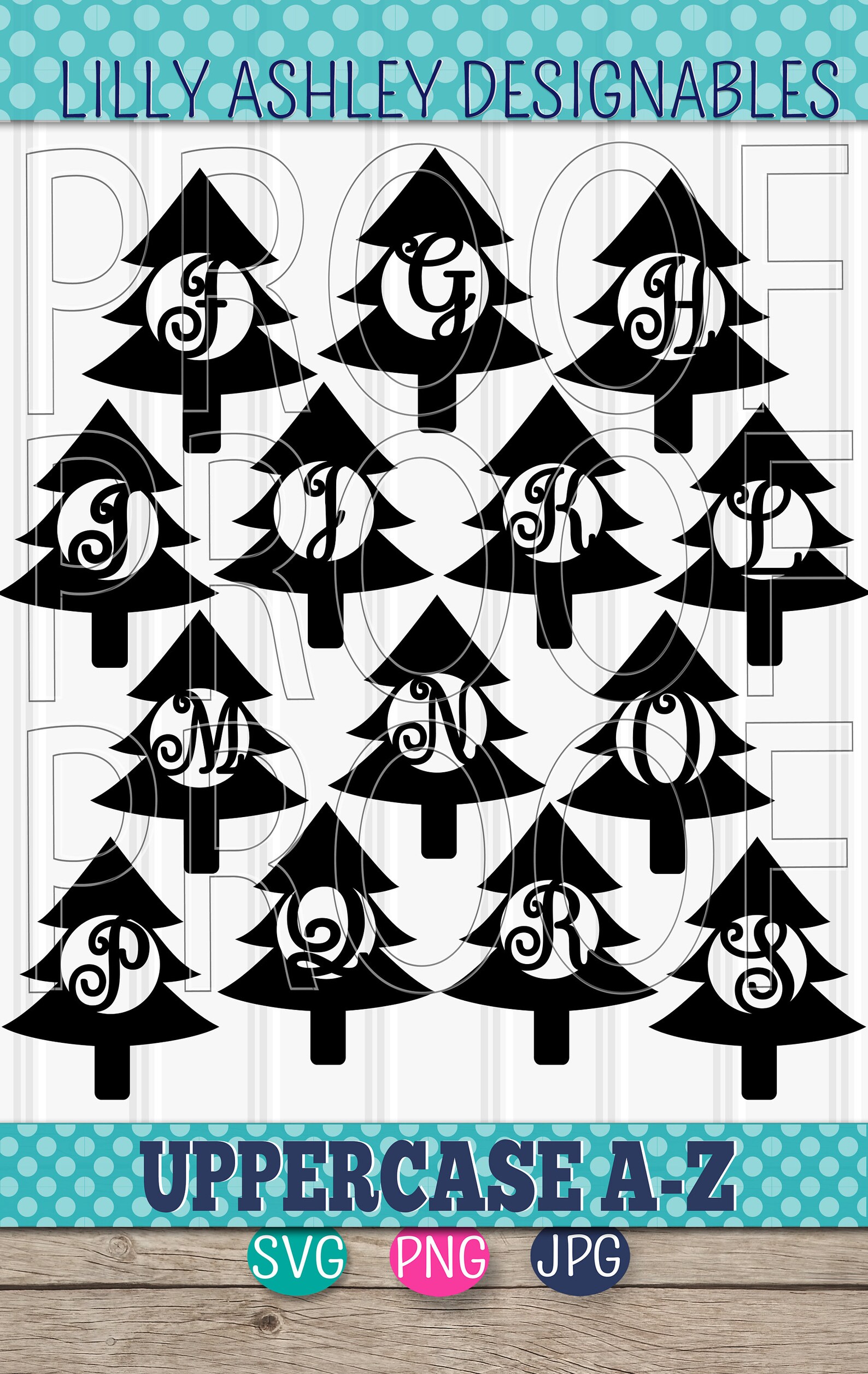 Woodland Tree SVG Letter Cut File Set 261-uppercase Letters | Etsy