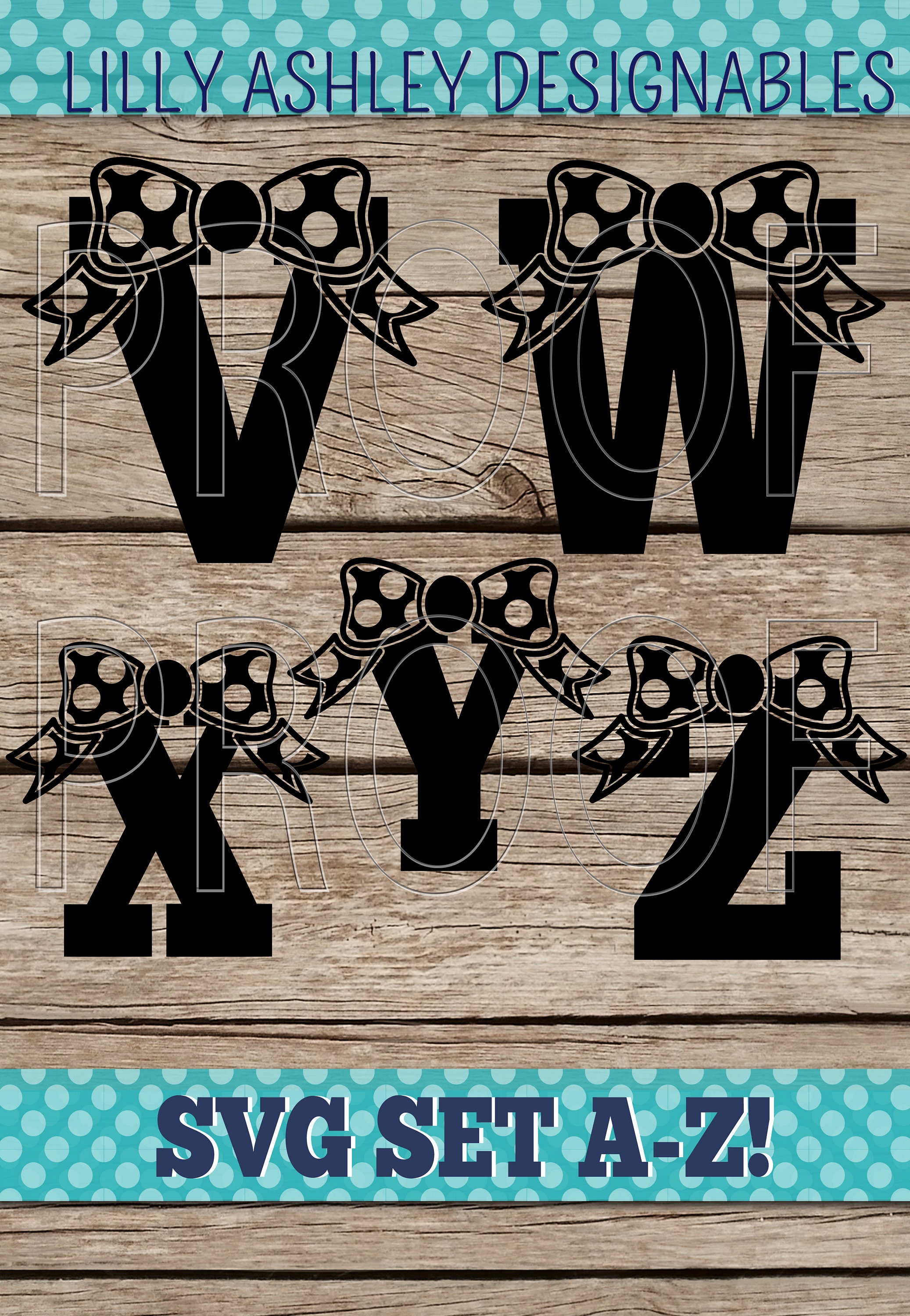 Monogram SVG Letter Set Uppercase A-Z Cutting Files | Etsy