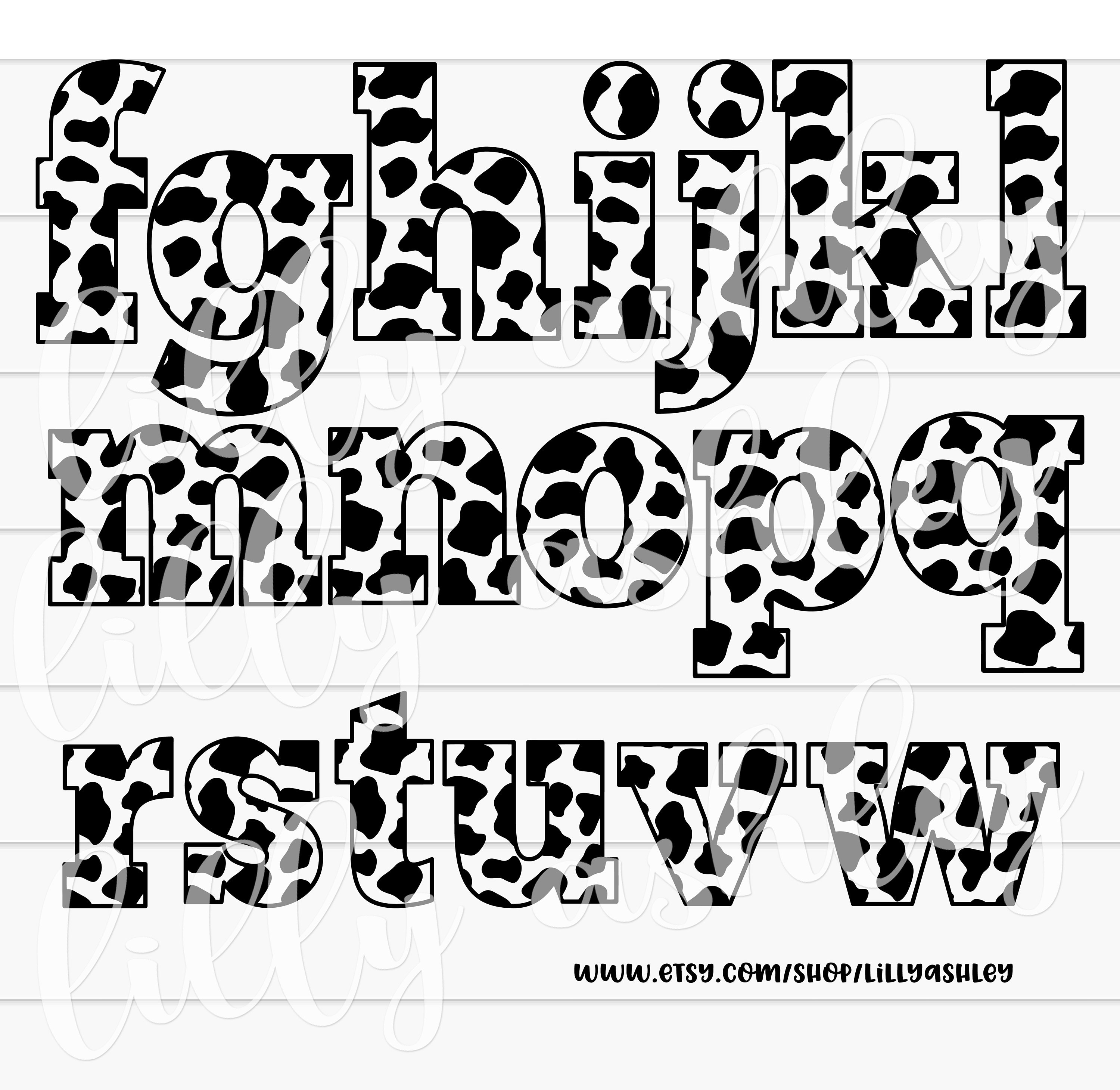 Letter SVG Cut File Set Includes Upper and Lowercase Letters - Etsy
