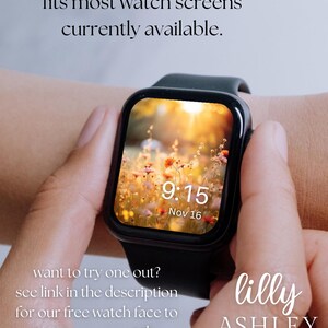 Floral Apple Watch Face, Watch Background, Womens Apple Watch Wallpaper ...