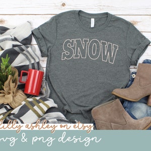 Winter Sweatshirt SVG & PNG File Snow SVG Collegiate Letter Arched Word ...