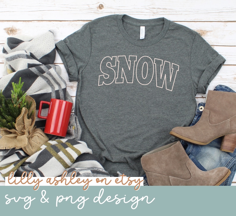 Winter Sweatshirt SVG & PNG File Snow SVG Collegiate Letter - Etsy