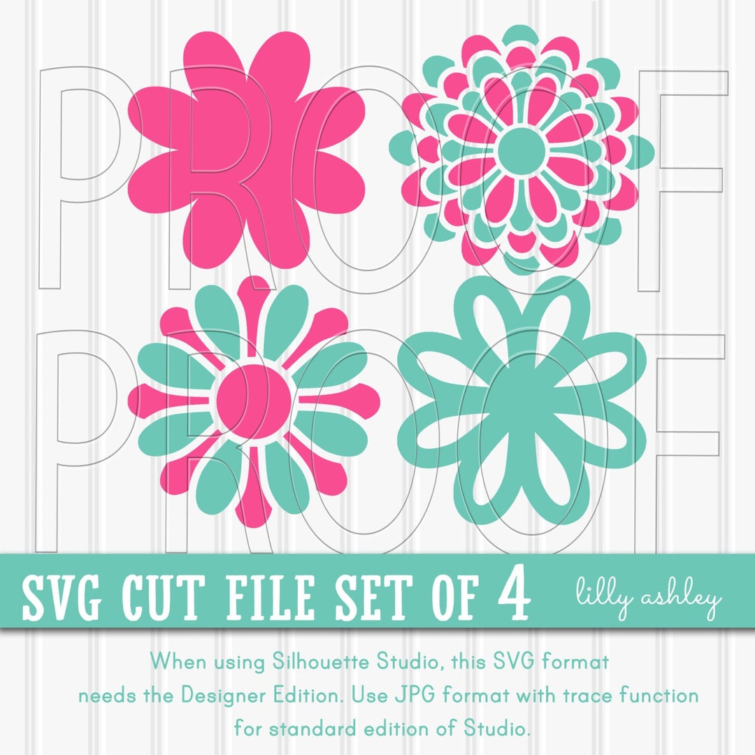SVG Files Set of 4 Cut Files Includes Svg/jpg Formats. Commercial Use ...