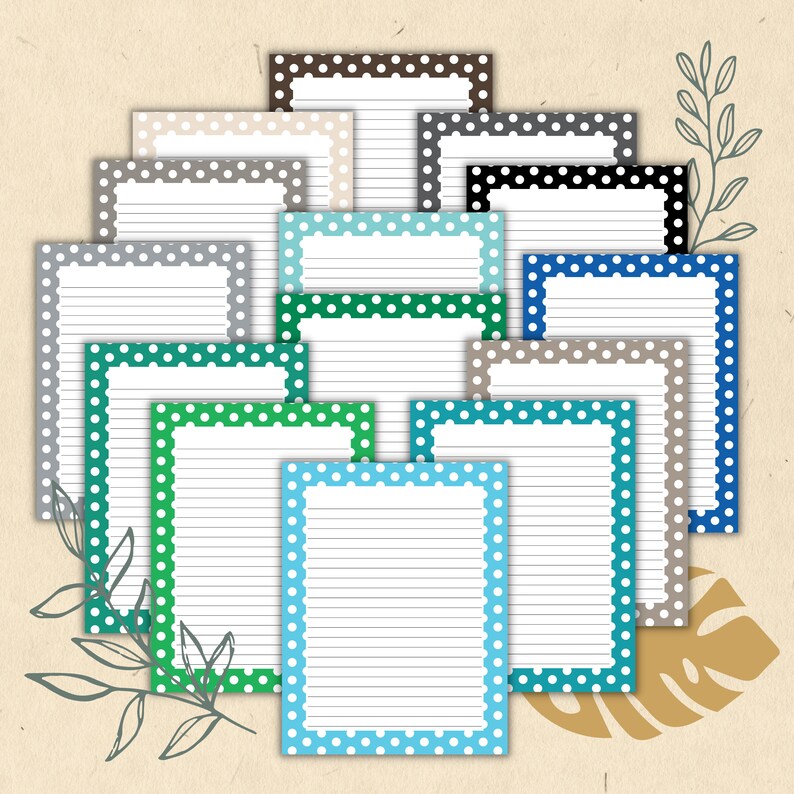 Printable Paper With Lines PDF & PNG 28 Printable Border Paper Lined ...