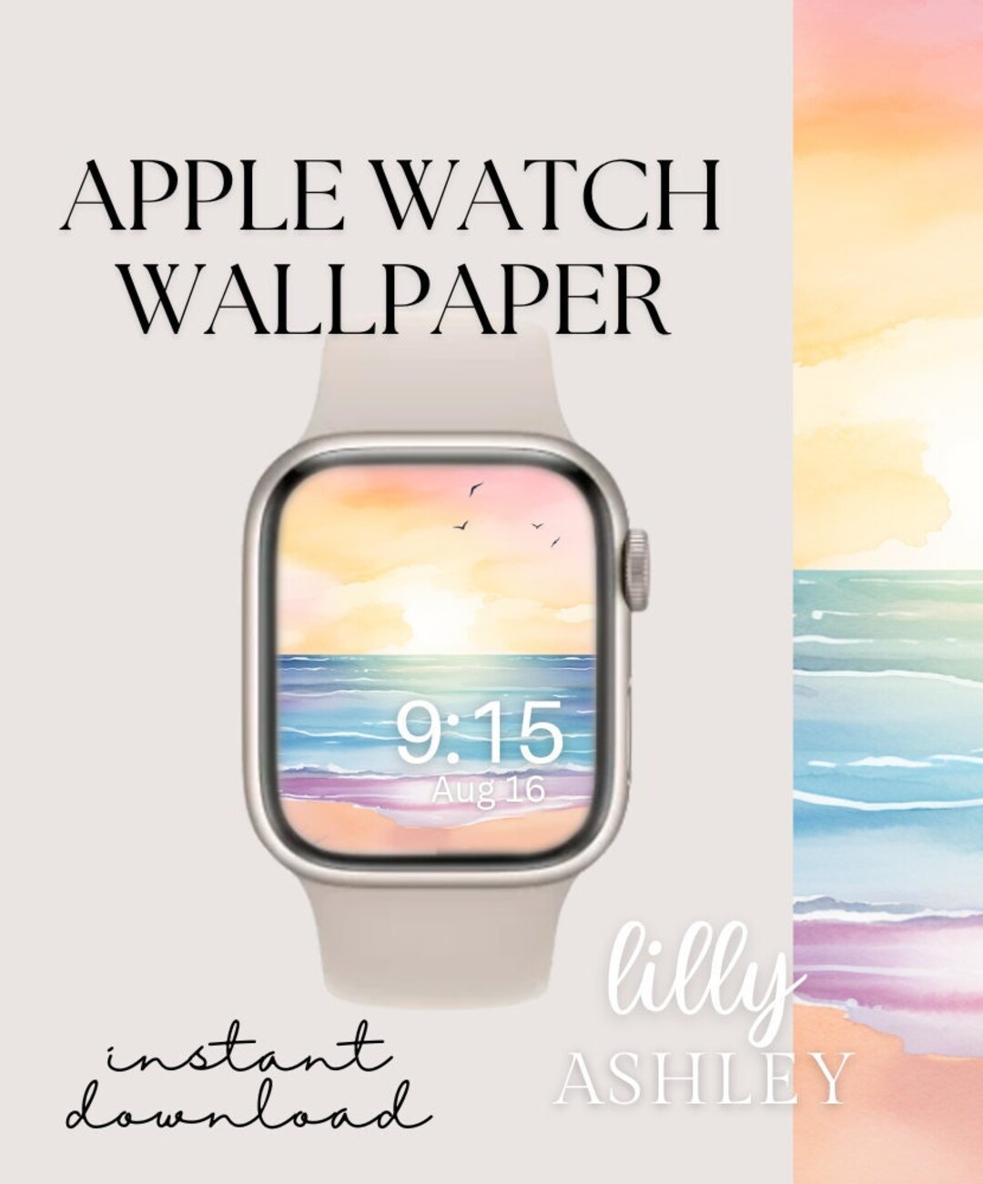 Beach Apple Watch Face , Watch Background, Womens Apple Watch Wallpaper ...